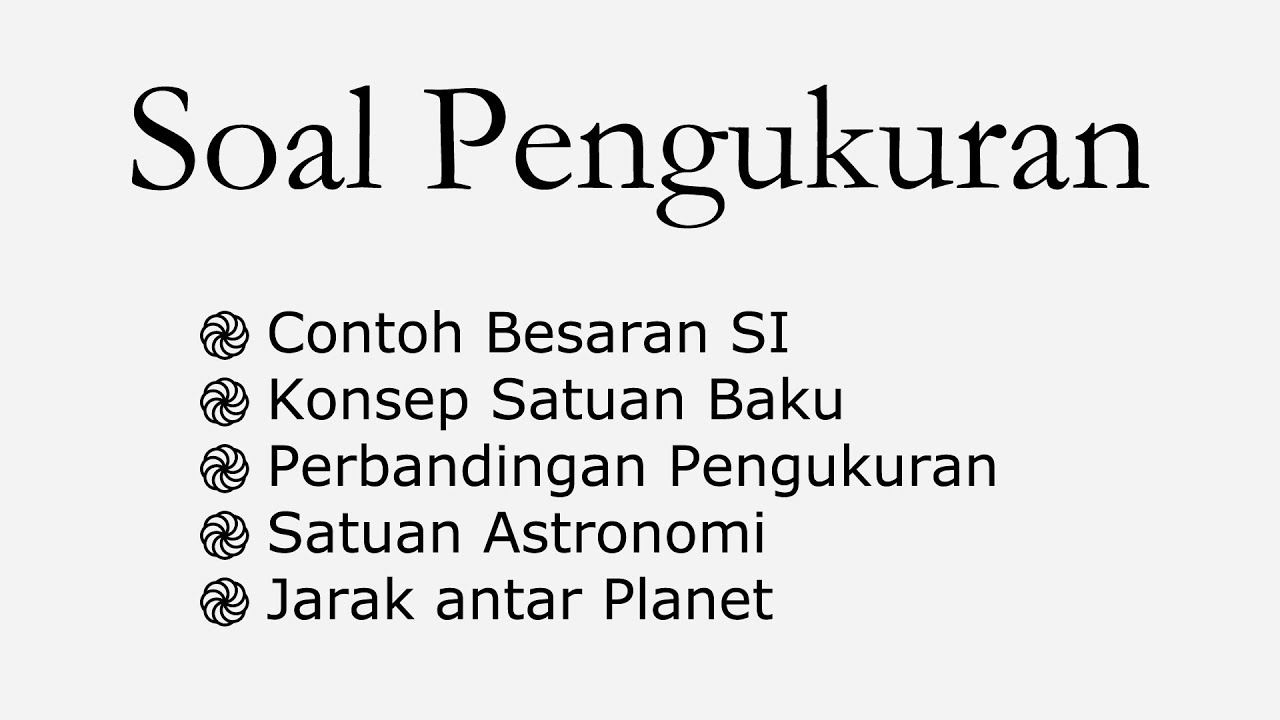 Latihan Soal Pengukuran | Kelas 7 SMP