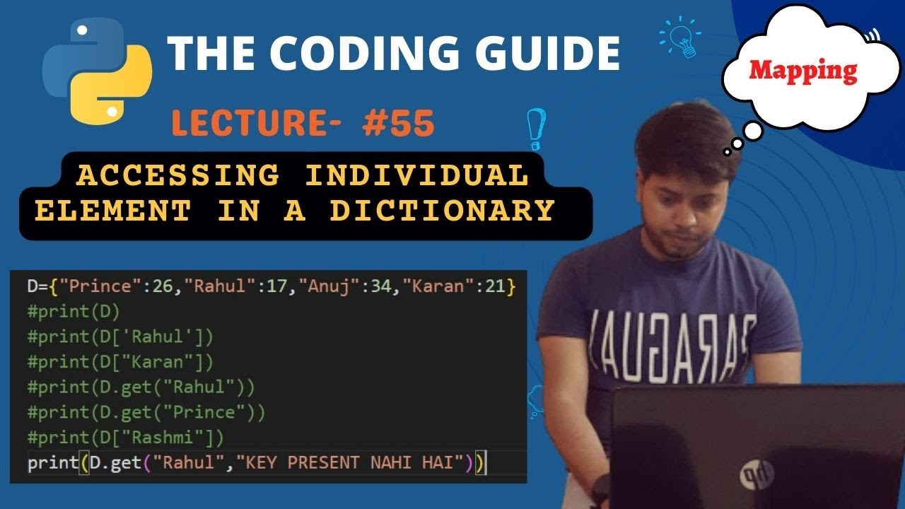 Get() Method In  Dictionary | Access Individual Element | Python Tutorials For Beginners