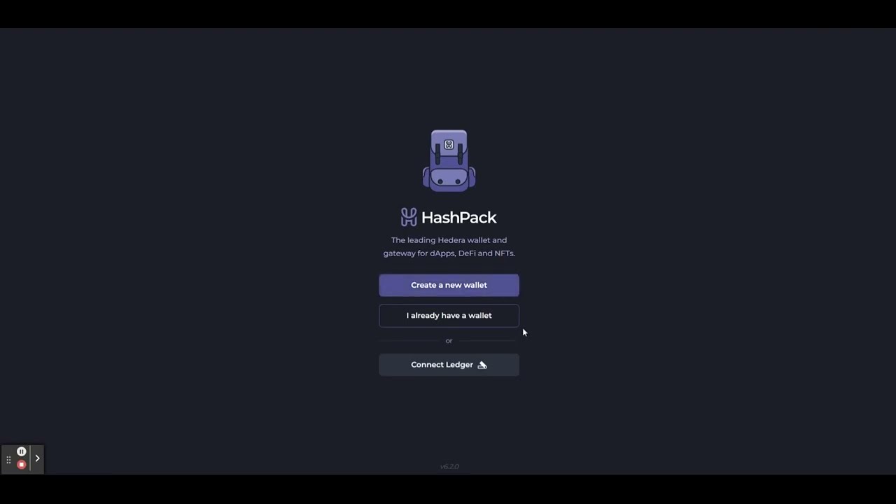 Video 1 - How to Download a Hashpack Wallet with Recovery Phrase