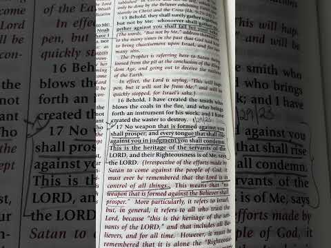 Isaiah 54 17 No weapon that is formed against you shall prosper #isaiah54 #bible #god