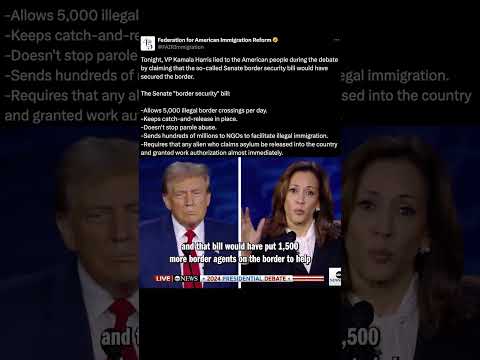 VP Harris gets her facts wrong on the Senate border bill.