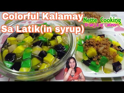 Colorful Kalamay sa Latik(in syrup)