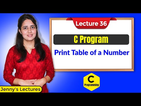 Learn C 36 C Program to Print Table of a Number | C Language Tutorials ...
