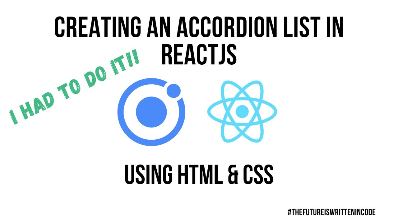 Ionic ReactJS - Creating a Animated Accordion List Component in HTML & CSS