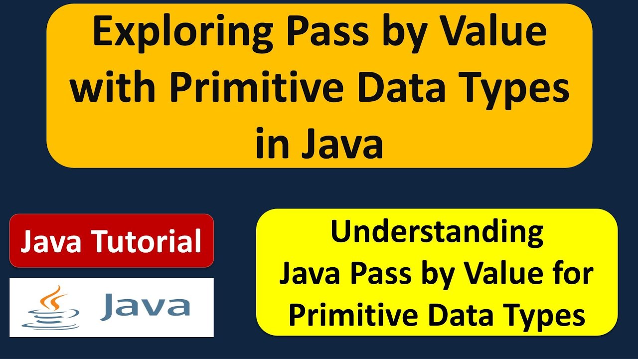 Exploring Pass by Value with Primitive Data Types in Java | Java Tutorial