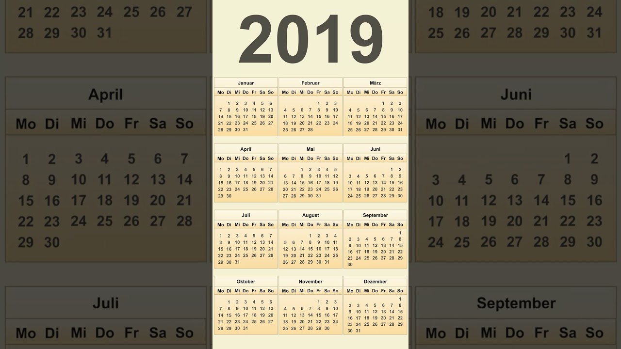 Kalender 2019