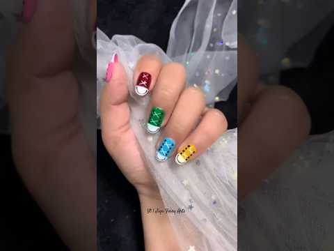 Sneakers Shoes 👟 Nail Art Design✨||Step By Step Tutorial 💅#foryou#viralvideo#ytshorts#jiyafairyarts💕