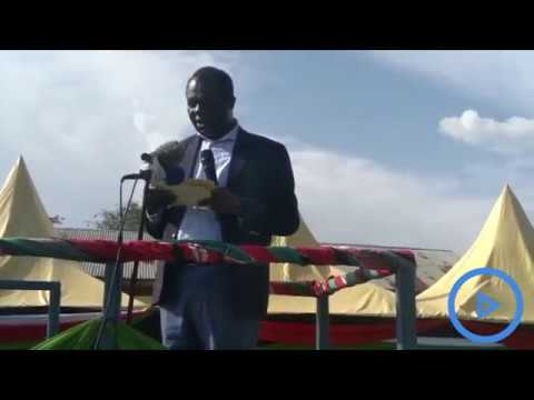 CS Tuju reads President Uhuru's speech in Rarieda pledging over sh200M worth of development projects