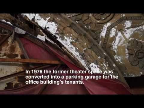 Inside Detroit's former Michigan Theatre, now a parking garage