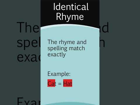 Become a better writer in 1 Minute!!!! More than one way to rhyme.
