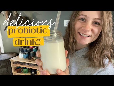 How To Make A Healthy Probiotic Drink! Tastes Like Drinkable Yogurt!! SO GOOD!