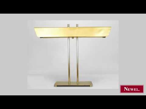 Antique American Art Moderne/1940s brass desk lamp with