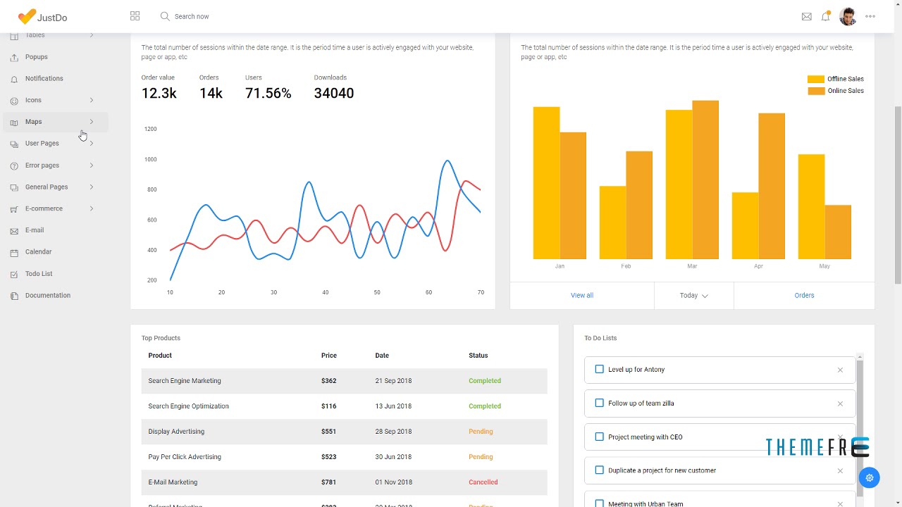 JustDo - Angular 7 Responsive Bootstrap Admin Template      Syd Rocky