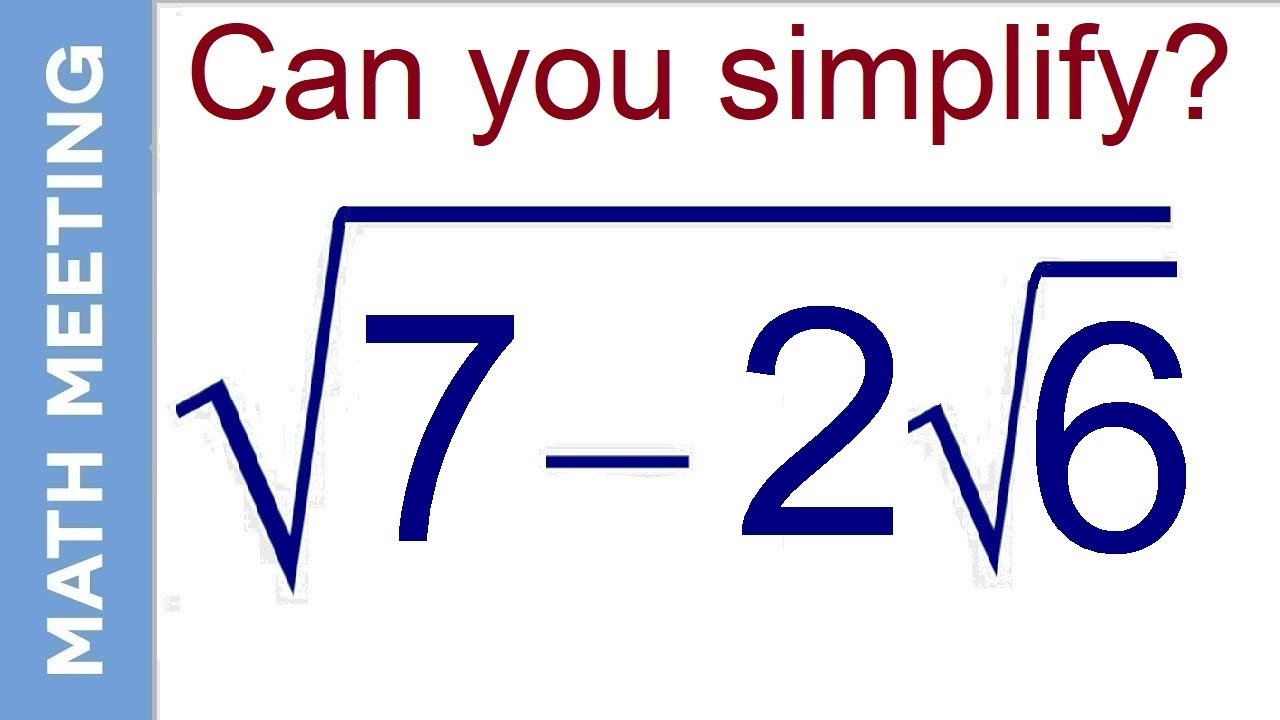 Simplifying square root - Easy algebra brain teaser (95% can't solve)