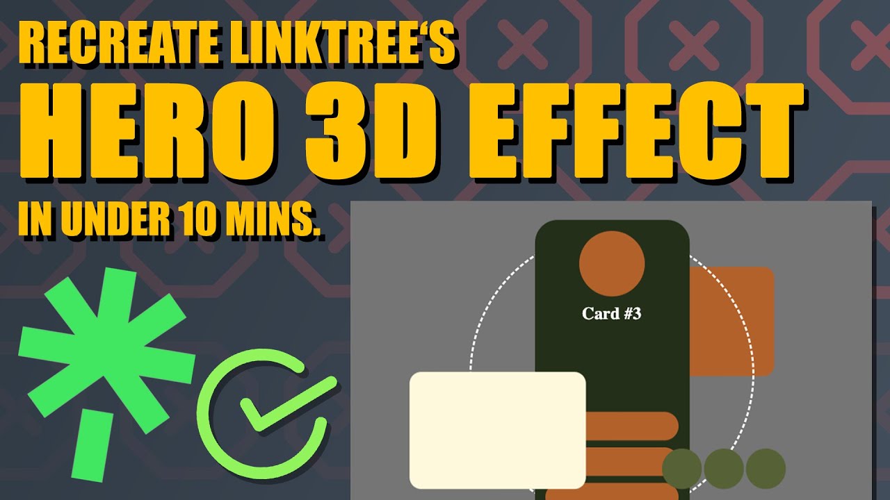 Recreate LINKTREE's hero in UNDER 10 MINUTES | 3d css animation