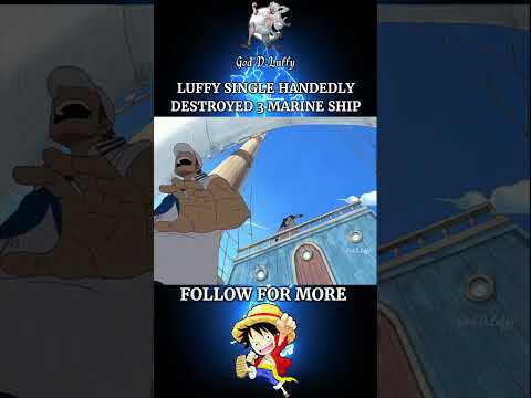 luffy destroying 3 marine ships #onepiece #anime