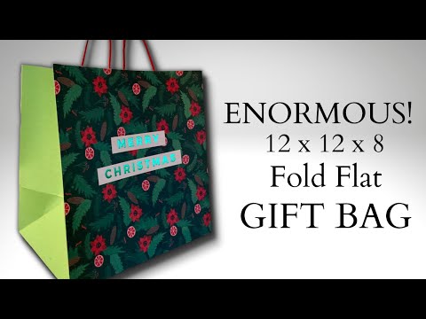 ENORMOUS! Fold Flat Gift Bags 12 x 12 x 8