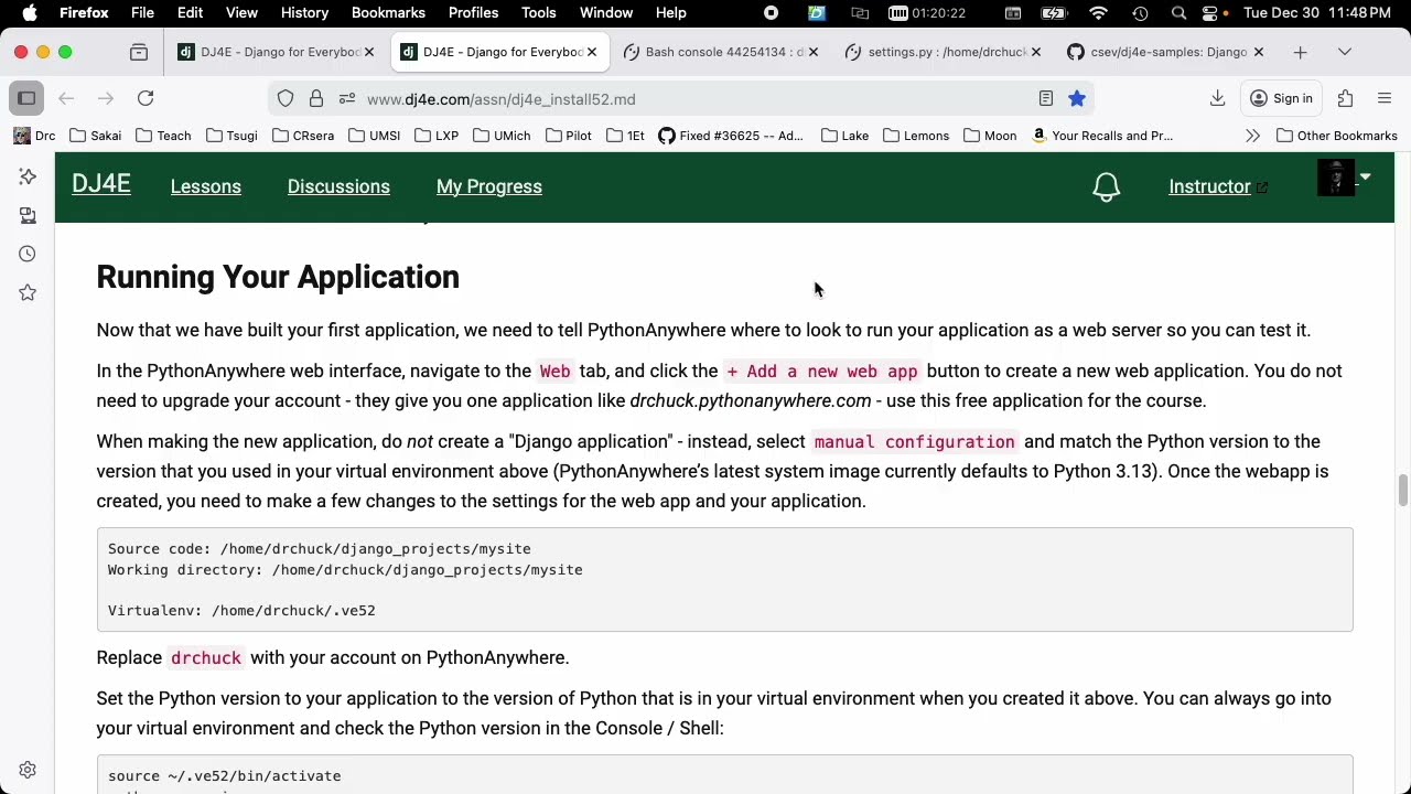 Installing Django 5.2 on PythonAnywhere