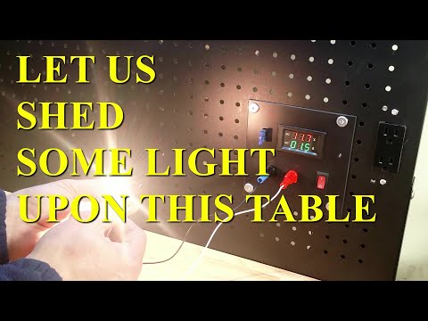 Adding Lights and Electrical Outlets to Workbench from Costco