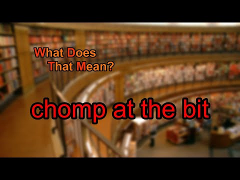 What does chomp at the bit mean?
