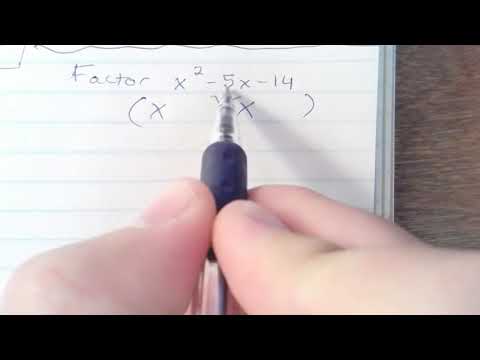 Factor x^2-5x-14