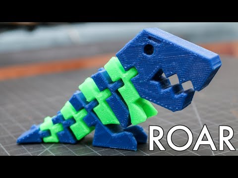 Two Color Flexi Rex Dinosaur / Dual Extrusion Print! by AndrewSink ...