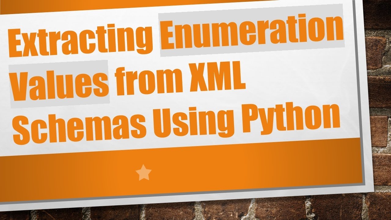 Extracting Enumeration Values from XML Schemas Using Python