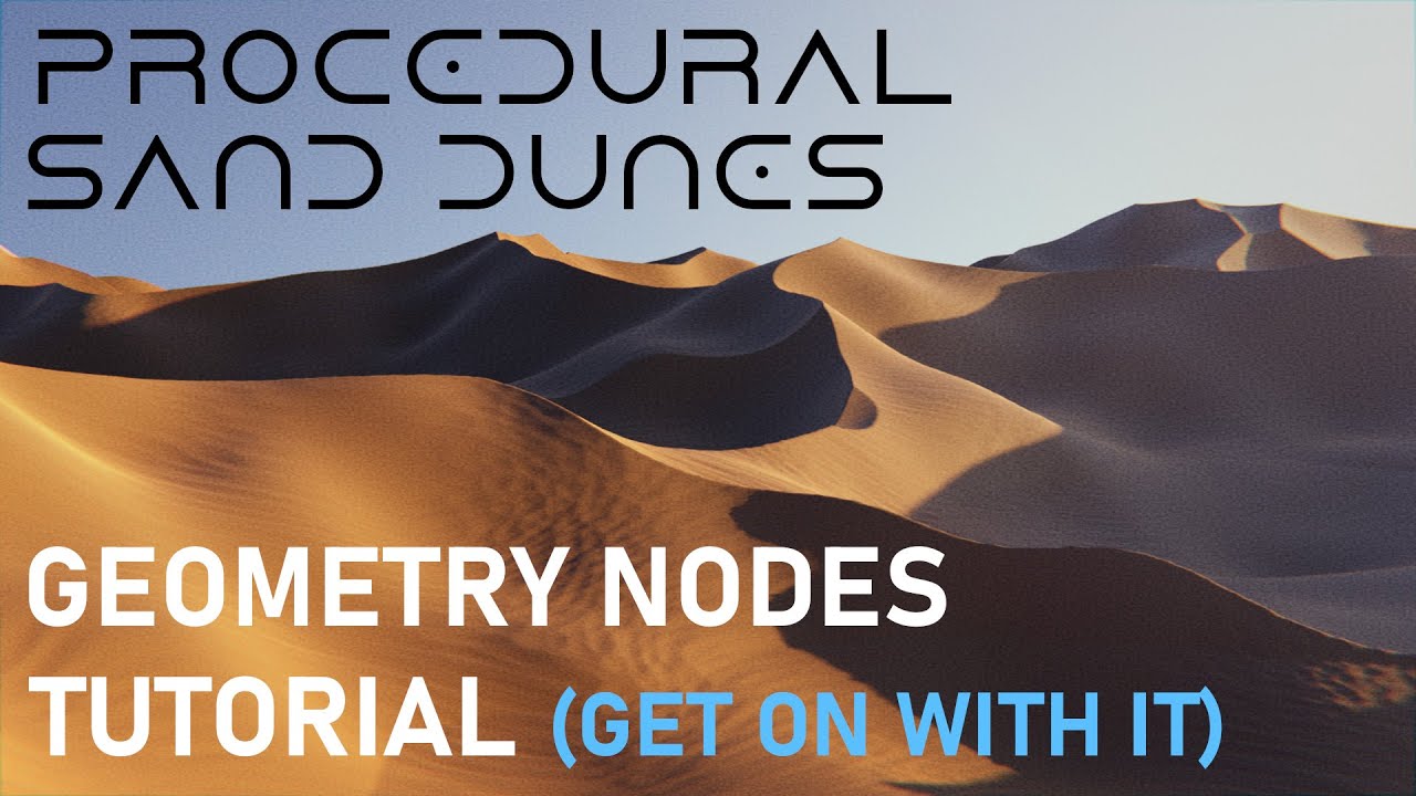 Procedural Sand Dunes - Geometry Nodes Tutorial (
