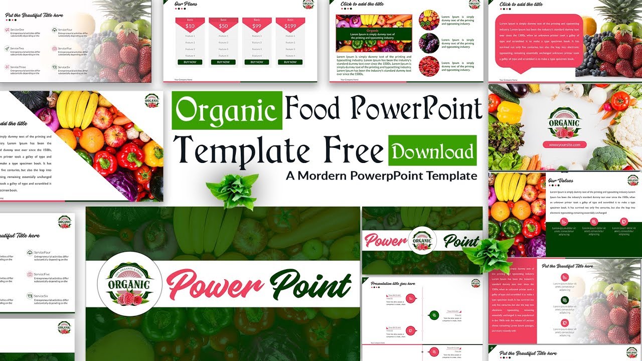 Organic Food PowerPoint Template Free Download