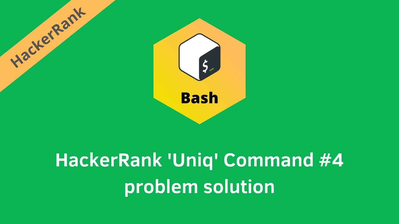 HackerRank Uniq Command #4 problem solution | Linux Shell problems solutions | Programmingoneonone