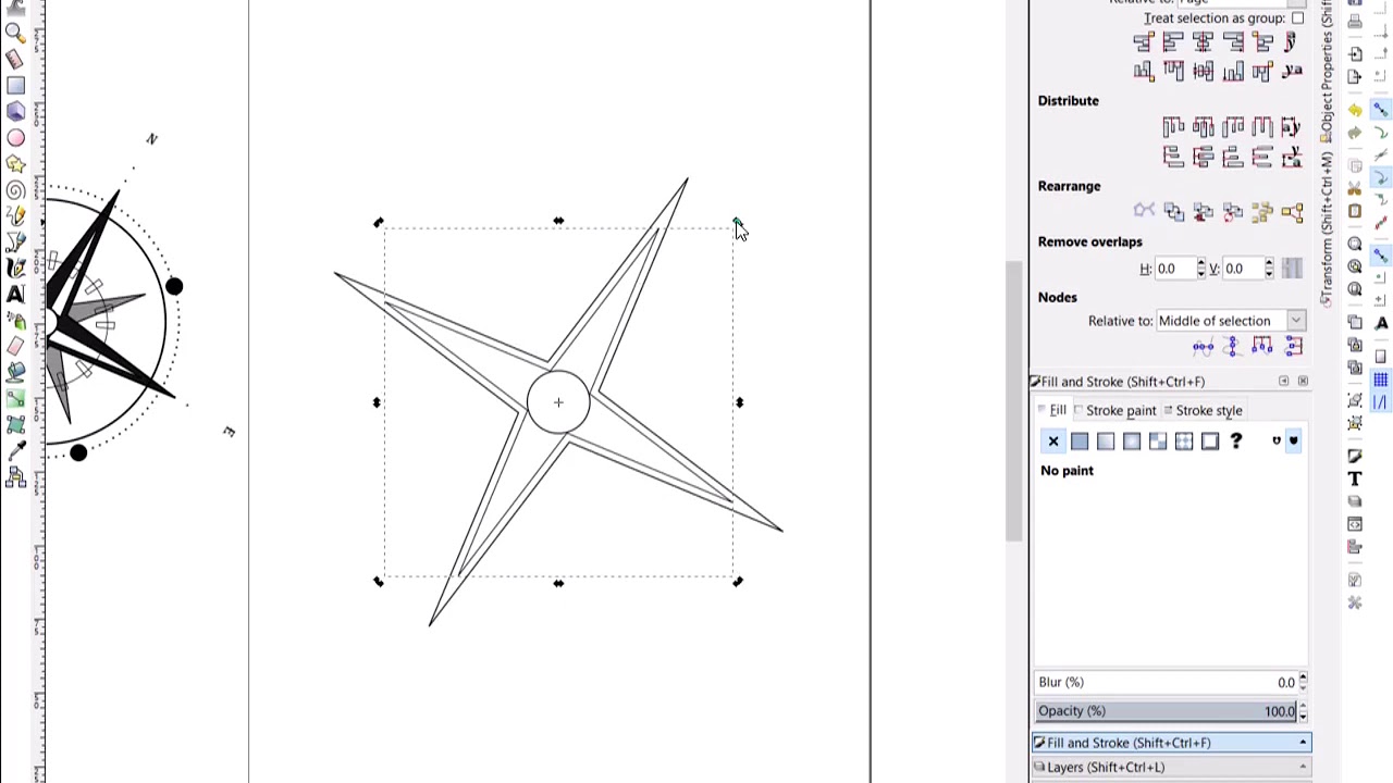 Vector Compass Inkscape part1