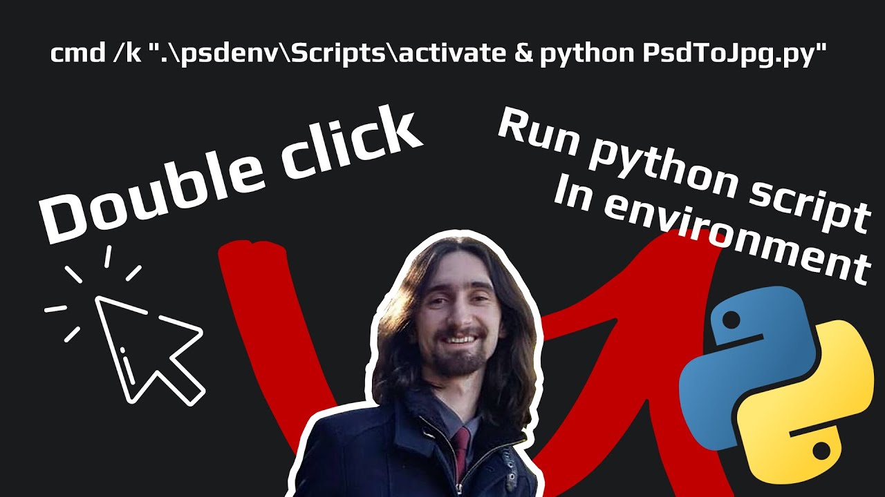 How to make a Batch (bat) script to run a Python file from an environment