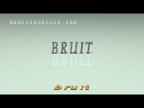 bruit - pronunciation + Examples in sentences and phrases