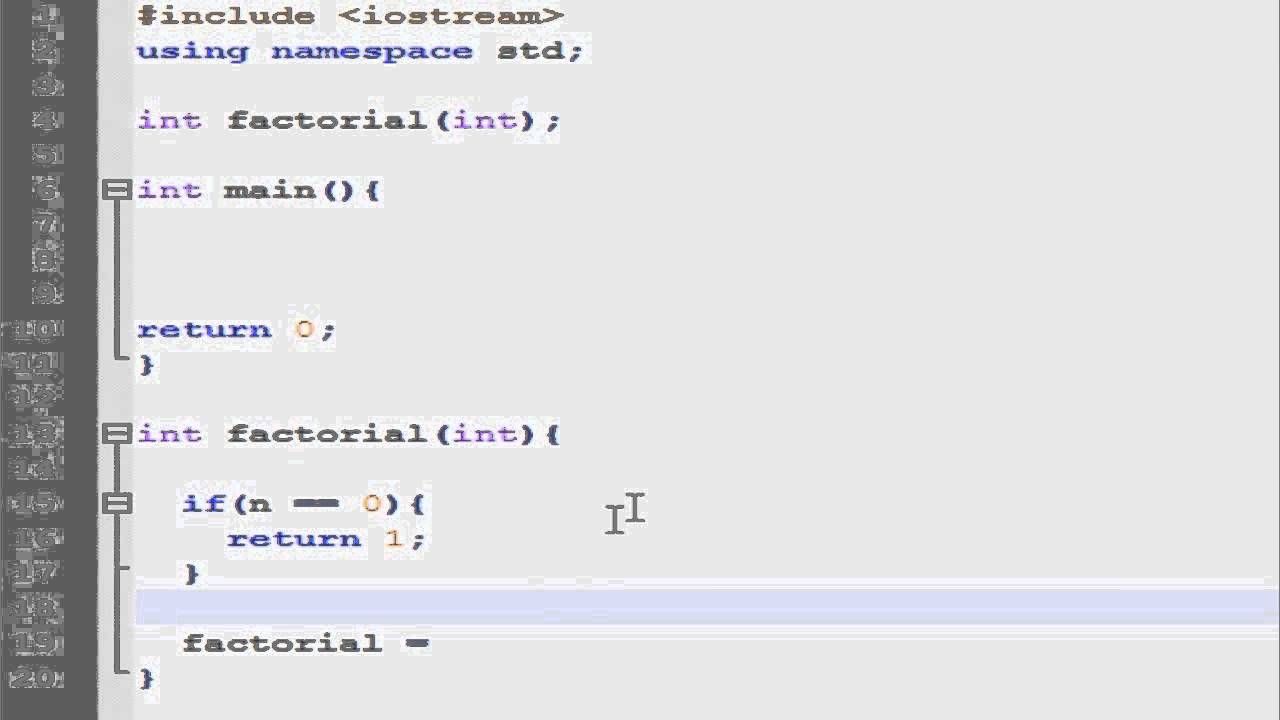 C++ Programming [15] - Recursion (Factorials)