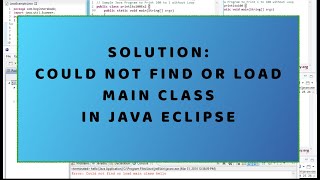 Could not find or load main class"とはどういう意味ですか？