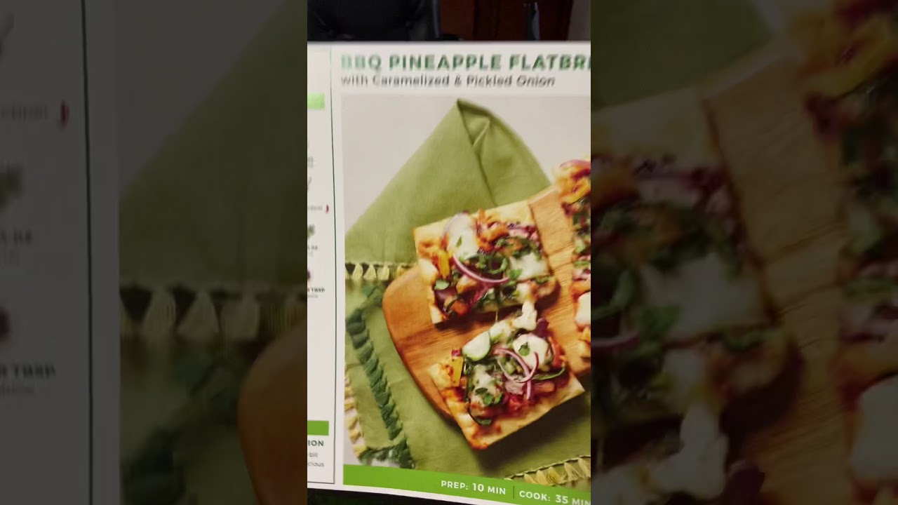 Hello Fresh BBQ pineapple flatbread