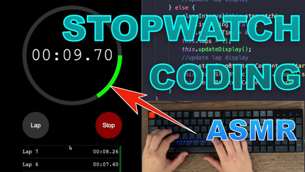 ASMR Programming - Stopwatch App like iOS using JavaScript - No Talking