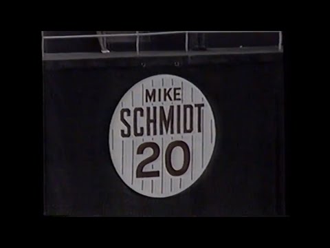May 1990 - Philadelphia Phillies retire Mike Schmidt's # 20. Local Sports Coverage