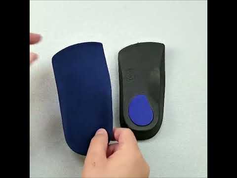 3/4 orthotic insoles arch support with shock absorption pad