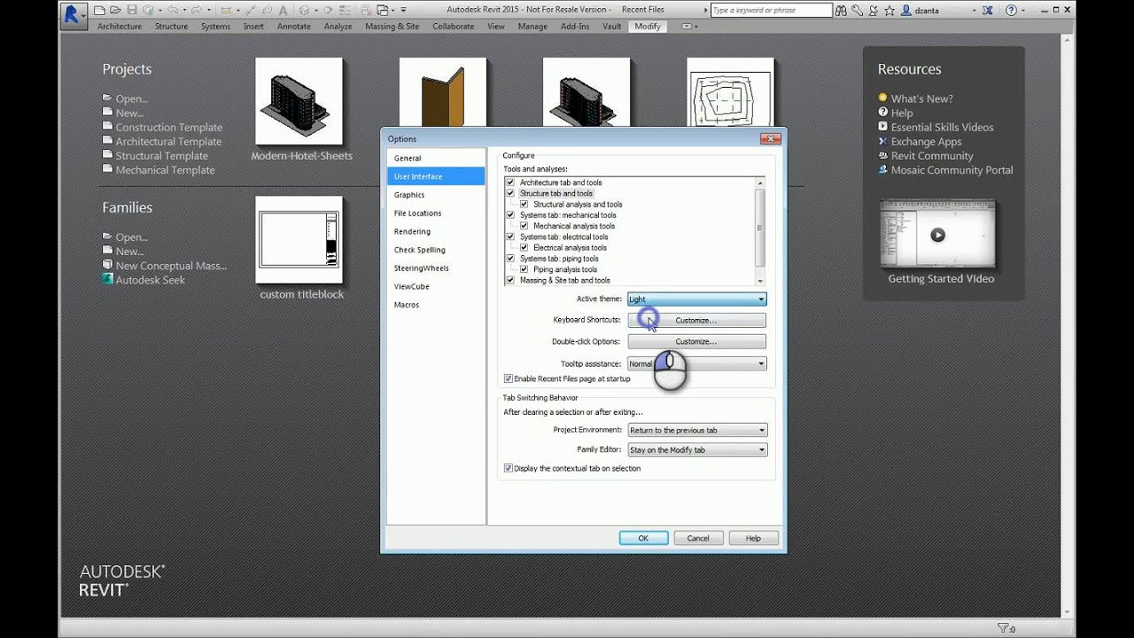 Revit Options Dialog Box - A How To Guide