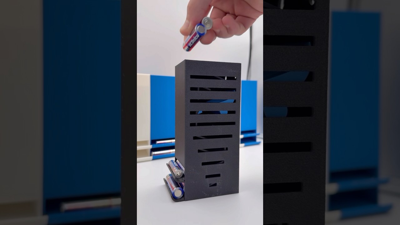 Sort batteries with ease with the Battery Butler! #battery #batterystorage #batterysorter #aabattery