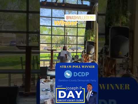 Straw Poll Winner at Davidson County Democratic Party Spring Breakfast on 4/15/22.