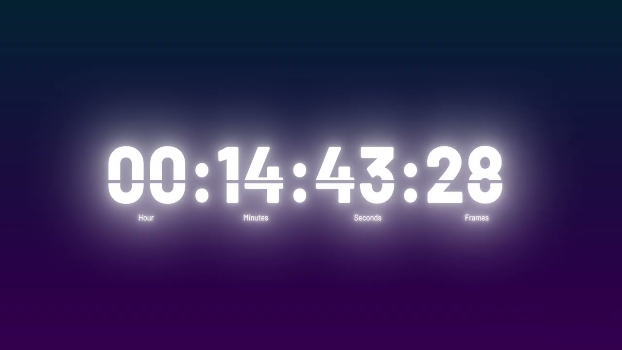 1 Hour Digital Timer | Count Up Clock with 4K Relaxing Visuals