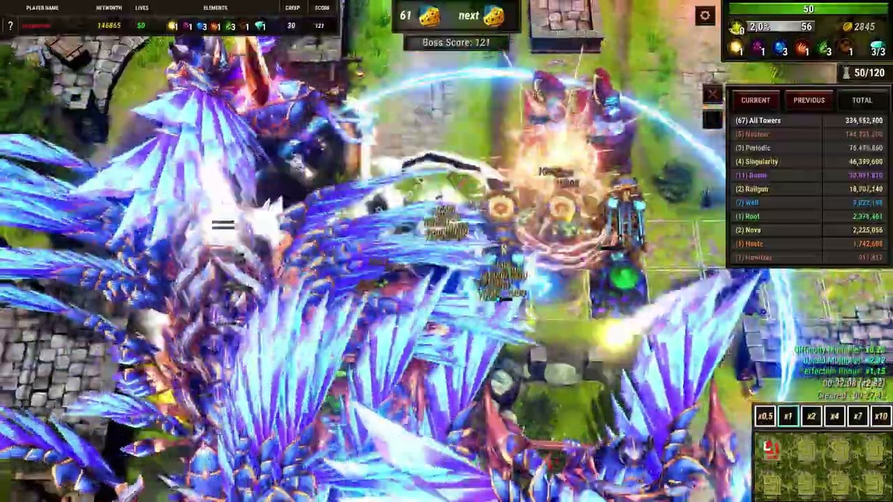 Element TD 2 Damage World Record 1 Billion+! Wave 65+