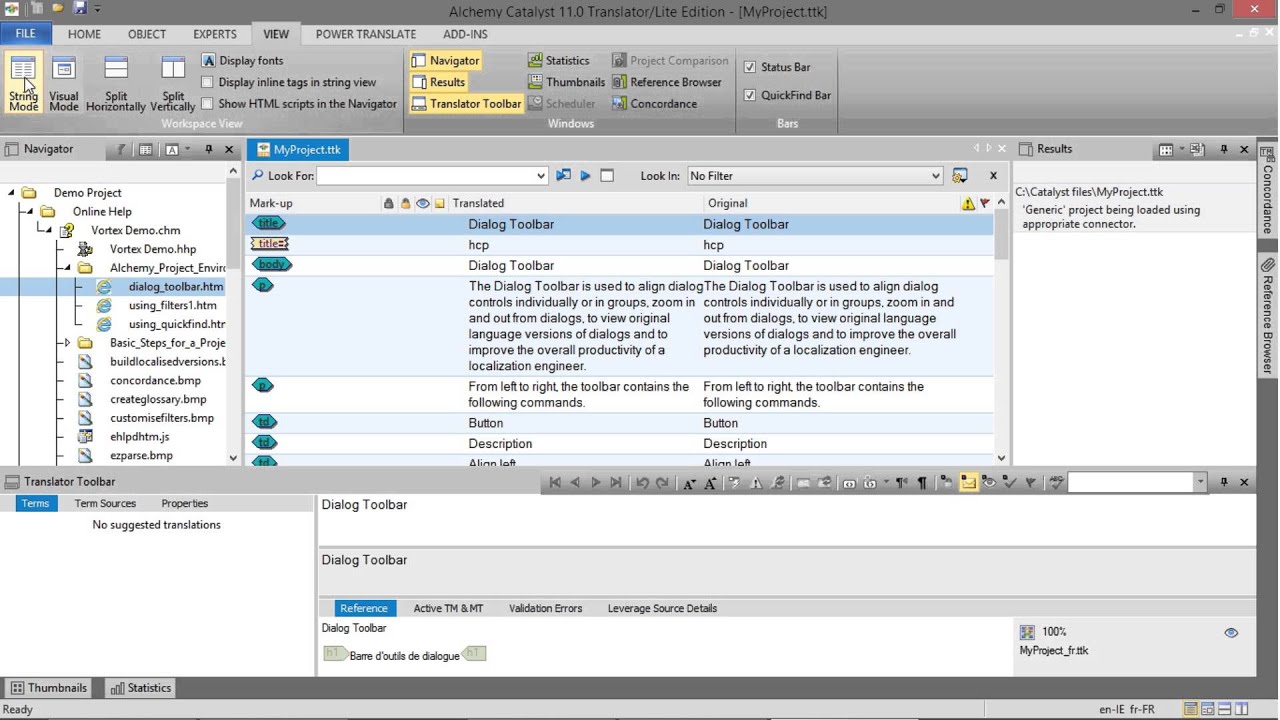 Getting started with CATALYST 11 Translator/Lite