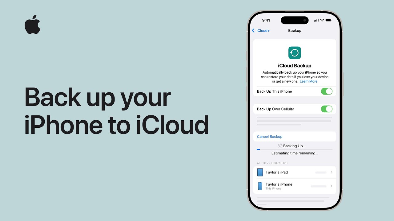 How to back up your iPhone to iCloud | Apple Support
