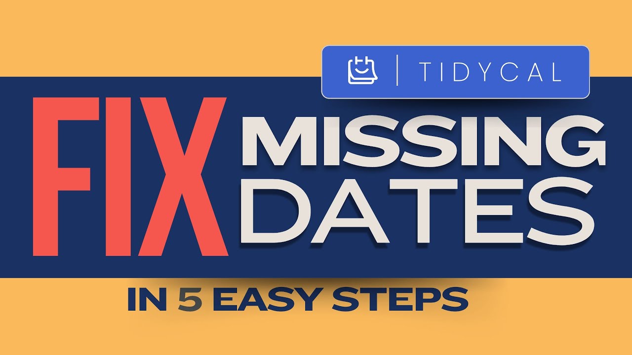 My Dates aren't Showing! 🗓️ Here’s How to Fix It Fast in TidyCal!
