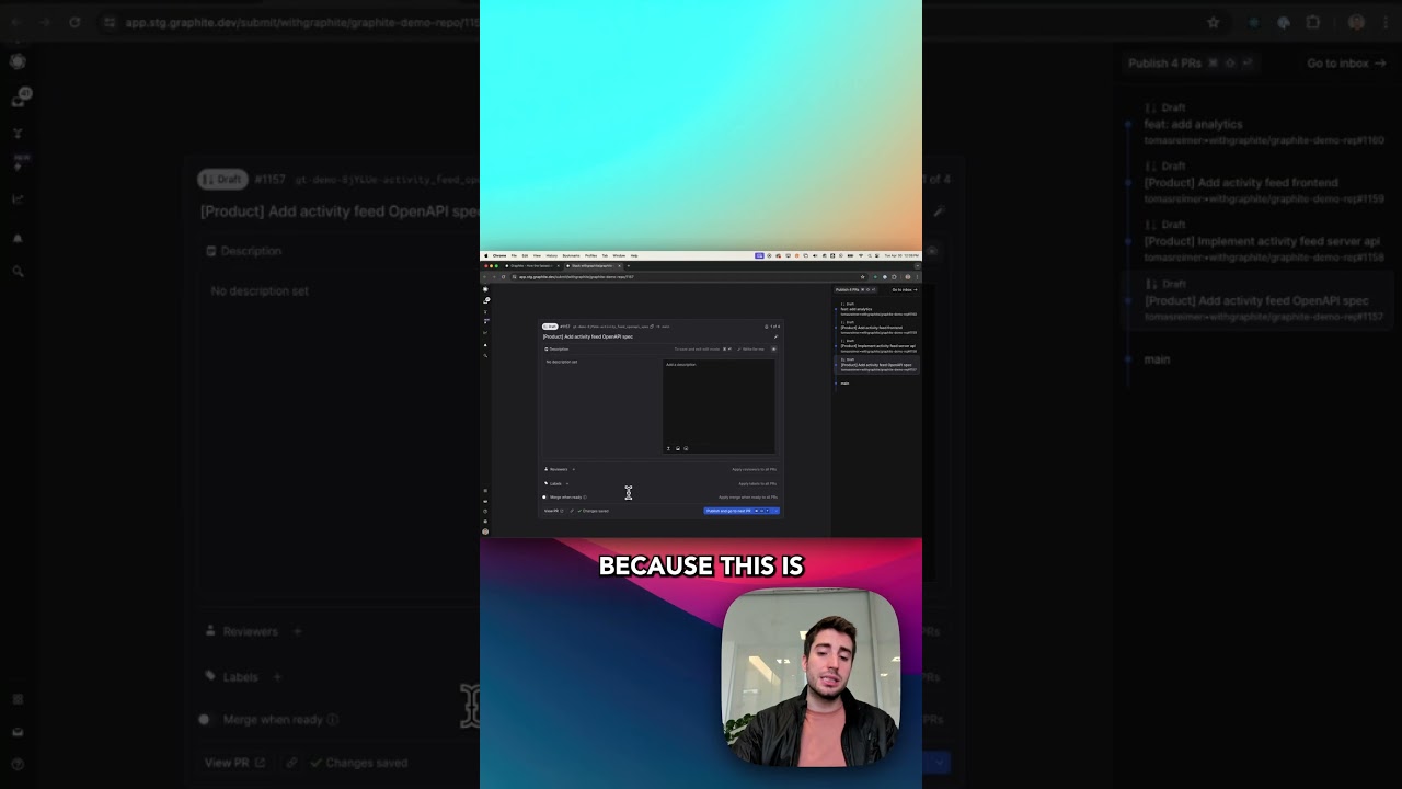 Visually submitting stacks of pull requests with the Graphite CLI