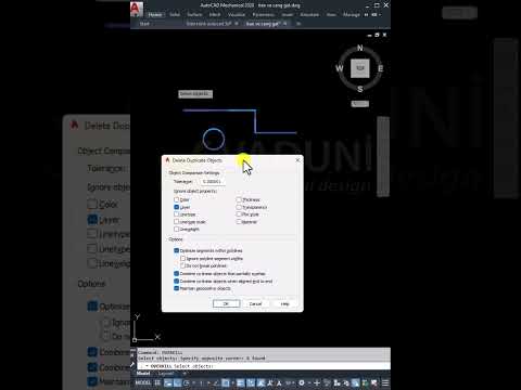 Lệnh Overkill rất hay trong AutoCAD #vadunishort #họcautocad