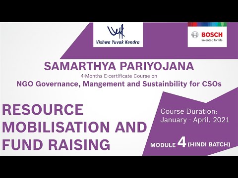 Samarthya Pariyojana | Module-04 | Hindi Batch | Resource Mobilisation & Fundraising